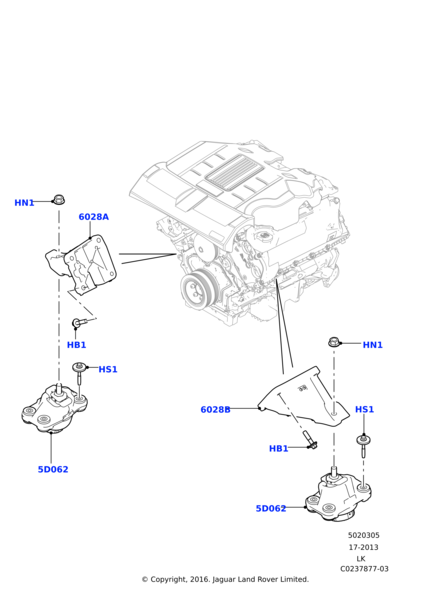 LR105970 - Land Rover Bracket - Engine Mounting | Jaguar Land Rover ...