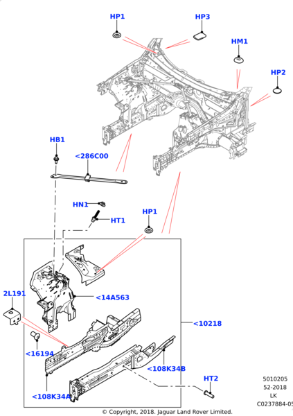 LR044966 - Land Rover Strut | Jaguar Land Rover Classic Parts