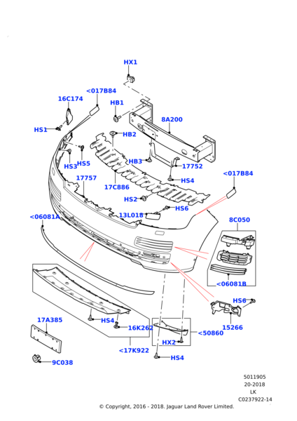 LR034394 - Land Rover Reinforcement | Jaguar Land Rover Classic Parts