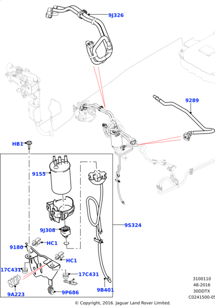 LR105299 - Land Rover Tube - Fuel | Jaguar Land Rover Classic Parts