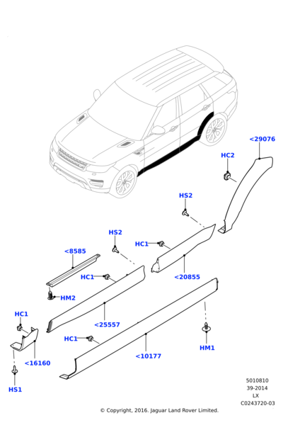 LR125994 - Land Rover Moulding - Door Outside | Jaguar Land Rover ...