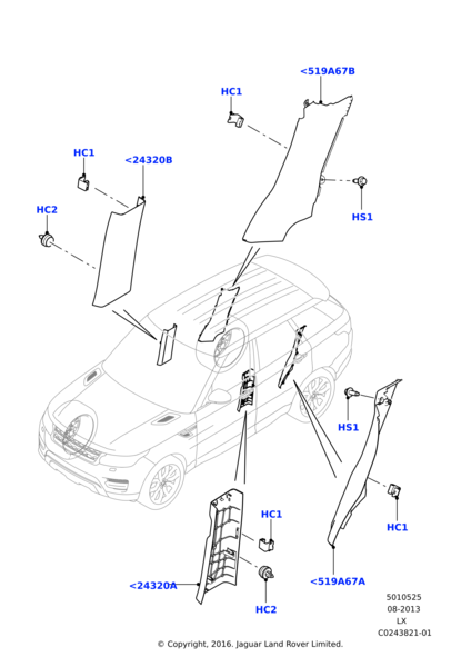 LR056928 - Land Rover Panel - ""C"" Pillar - Inner | Jaguar Land Rover ...