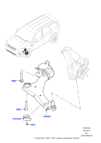 LR117141 - Land Rover Arm - Front Suspension | Jaguar Land Rover ...