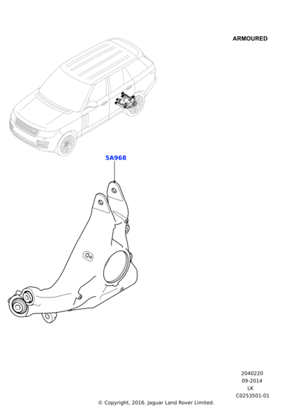LR043594 - Land Rover Knuckle - Rear Wheel | Jaguar Land Rover Classic ...