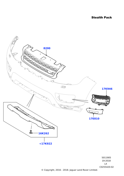 LR060335 - Land Rover Grille - Radiator | Jaguar Land Rover Classic Parts