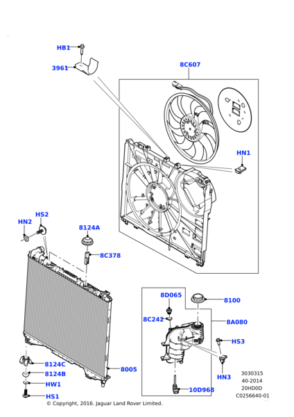 LR034553 - Land Rover Radiator | Jaguar Land Rover Classic Parts