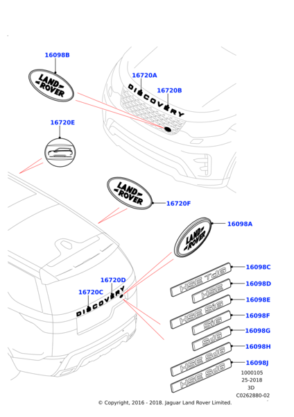 LR088950 - Land Rover Name Plate | Jaguar Land Rover Classic Parts