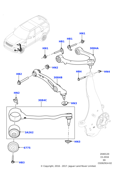 LR084097 - Land Rover Arm - Front Suspension | Jaguar Land Rover ...