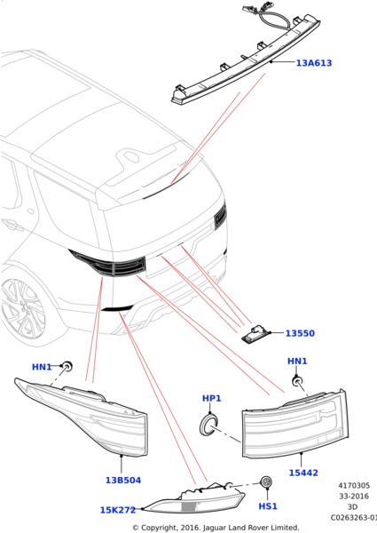 LR106843 - Land Rover Lamp - Rear | Jaguar Land Rover Classic Parts