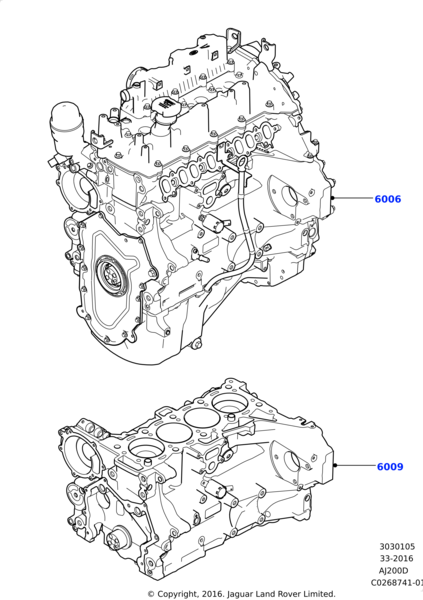 LR082541 - Land Rover Engine - Short Block | Jaguar Land Rover Classic ...