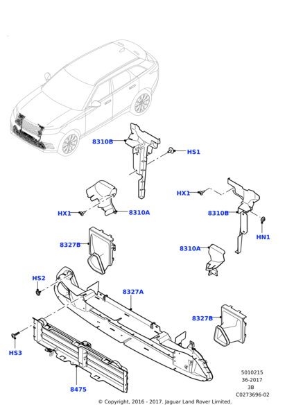 LR094176 - Land Rover Deflector - Air | Jaguar Land Rover Classic Parts