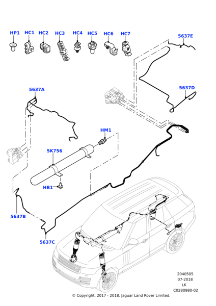 LR098858 - Land Rover Tube | Jaguar Land Rover Classic Parts