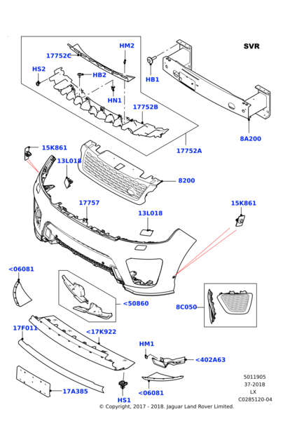 LR104017 - Land Rover Kit - Air Deflector | Jaguar Land Rover Classic Parts