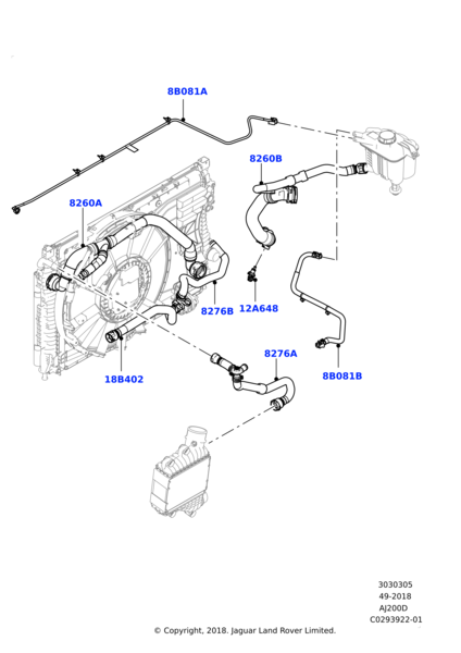 LR115217 - Land Rover Hose - Overflow | Jaguar Land Rover Classic Parts
