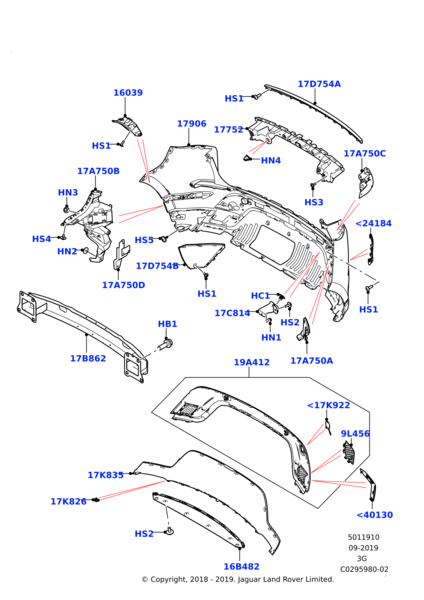 LR128235 - Land Rover Finisher - Bumper | Jaguar Land Rover Classic Parts