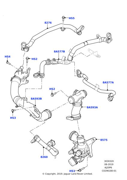 LR121446 - Land Rover Hose - Heater Water | Jaguar Land Rover Classic Parts