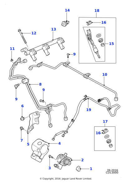 C2D55169 - Jaguar Injector-replacement kit | Jaguar Land Rover Classic ...