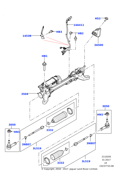 LR033536 - Land Rover Bolt | Jaguar Land Rover Classic Parts