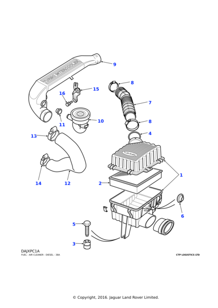 PHD10166L - Land Rover Duct-air cleaner/air box induction system ...