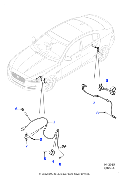 T2H4068 - Jaguar Wheel speed sensor | Jaguar Land Rover Classic Parts