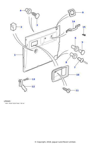 EZM500050 - Land Rover Fastener-fir tree | Jaguar Land Rover Classic Parts