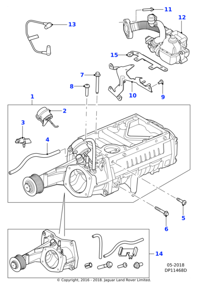C2D58056 - Jaguar Supercharger-front end kit | Jaguar Land Rover ...