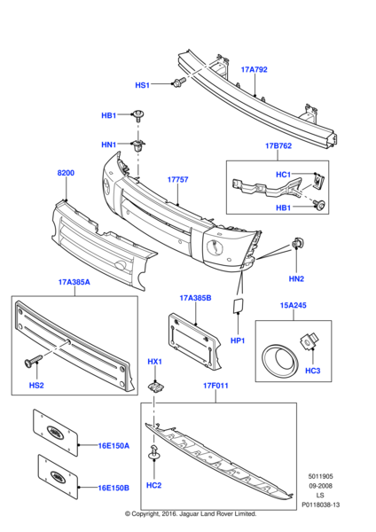 DPB500075LML - Land Rover Bumper | Jaguar Land Rover Classic Parts