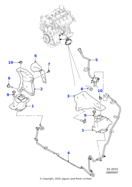 T4N3780 - Jaguar Engine mounting | Jaguar Land Rover Classic Parts