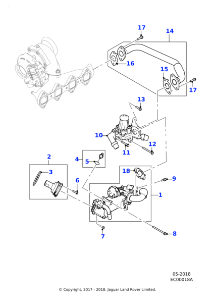 JDE40036 - Jaguar Exhaust gas recirculation valve | Jaguar Land Rover ...