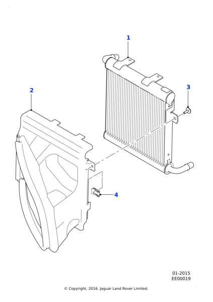 T4A28960 - Jaguar Cooling duct | Jaguar Land Rover Classic Parts