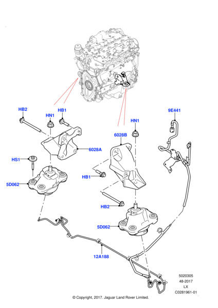 LR123913 - Land Rover Bracket - Engine Mounting | Jaguar Land Rover ...