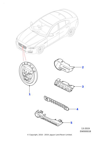 J9C5647 - Jaguar Radiator grille badge | Jaguar Land Rover Classic Parts