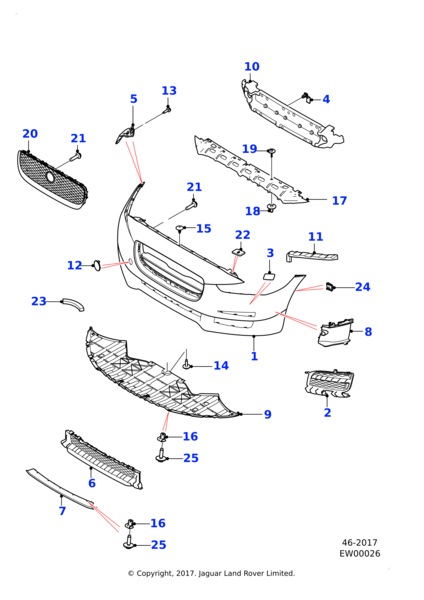 T4N5788 - Jaguar Grille mesh | Jaguar Land Rover Classic Parts