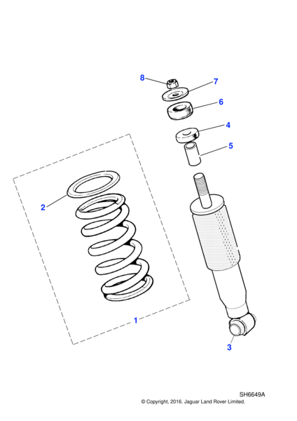 MNA3540BB - Jaguar Suspension damper | Jaguar Land Rover Classic Parts