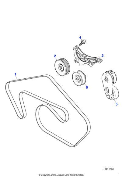 C2D21150 - Jaguar Drive belt tensioner | Jaguar Land Rover Classic Parts