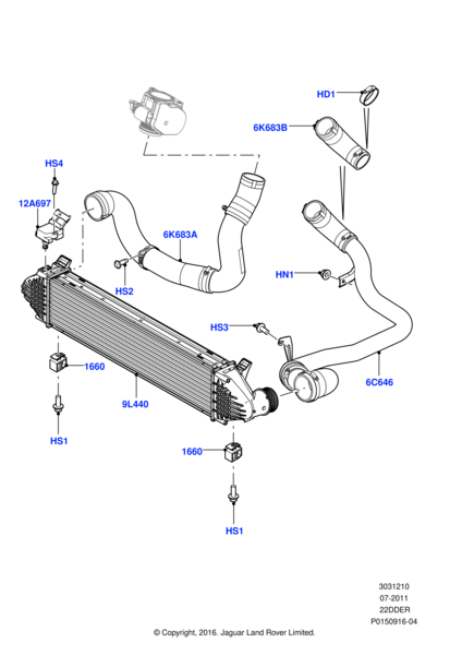 LR009799 - Land Rover Duct - Air | Jaguar Land Rover Classic Parts