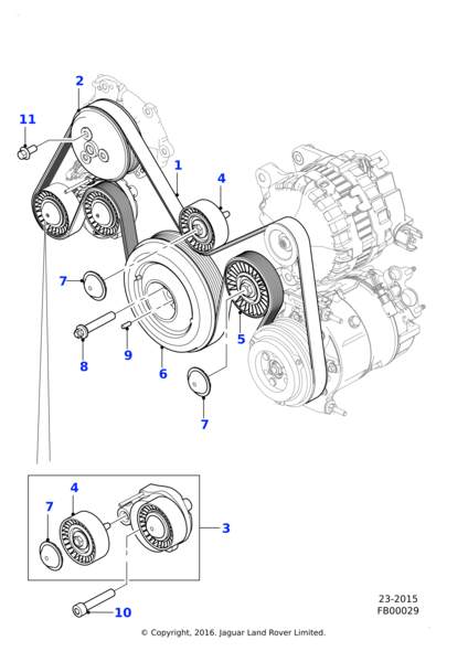 T2H2494 - Jaguar Water pump pulley | Jaguar Land Rover Classic Parts