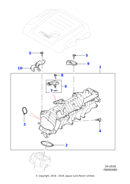 JDE38156 - Jaguar Inlet manifold gasket | Jaguar Land Rover Classic Parts