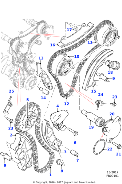 JDE38677 - Jaguar Primary timing chain | Jaguar Land Rover Classic Parts