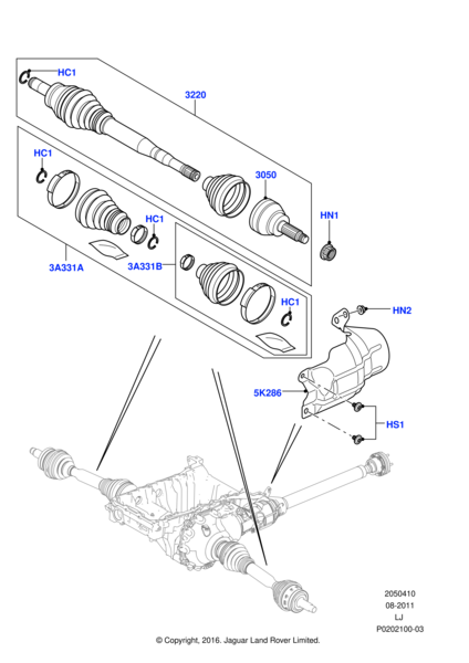 IED500120 - Land Rover Shaft - Front Axle | Jaguar Land Rover Classic Parts