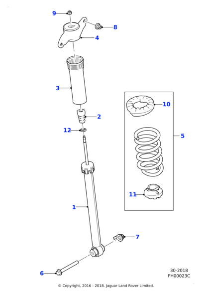 T4A11244 - Jaguar Shock absorber | Jaguar Land Rover Classic Parts
