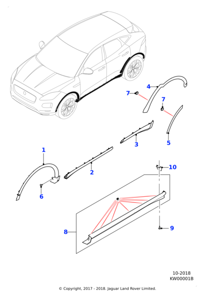 J9C5029 - Jaguar Moulding | Jaguar Land Rover Classic Parts