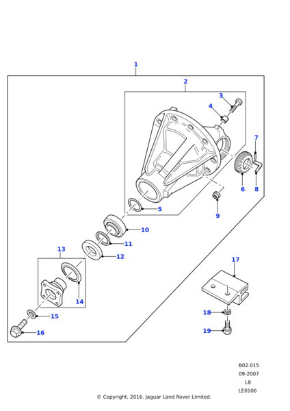 LR032352 - Land Rover Differential | Jaguar Land Rover Classic Parts