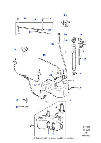 DNJ500090 - Land Rover Jet assembly-nozzle wash system | Jaguar Land ...