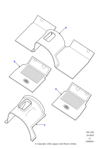 ETL100430 - Land Rover Pad-front footwell insulation | Jaguar Land ...