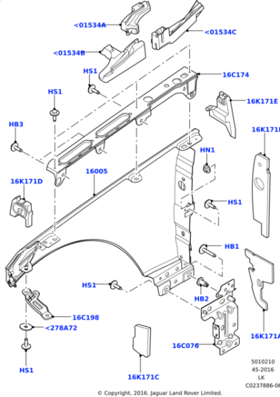 LR036846 - Land Rover Bracket - Fender Mounting | Jaguar Land Rover ...