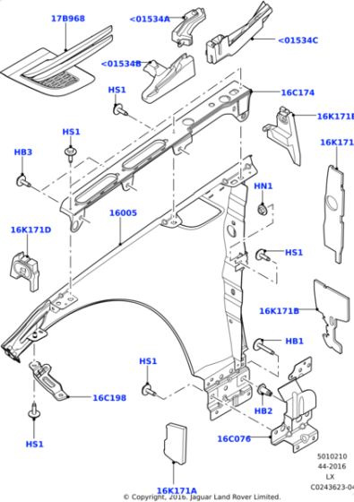 LR044225 - Land Rover Bracket - Fender Mounting | Jaguar Land Rover ...