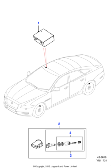 C2D47173 - Jaguar Kit - TPMS Sensor | Jaguar Land Rover Classic Parts