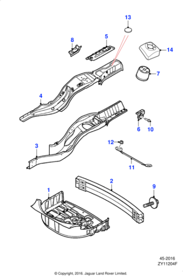 C2Z27424 - Jaguar Bumper beam | Jaguar Land Rover Classic Parts