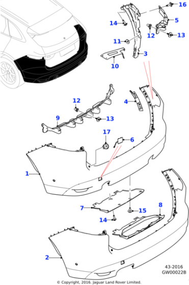 T4A7394LML - Jaguar Bumper - Rear | Jaguar Land Rover Classic Parts